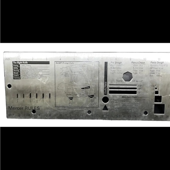Kitchen | Mercer Rules Metal Tool Knife Info Knife Cuts Cut Sizing ...